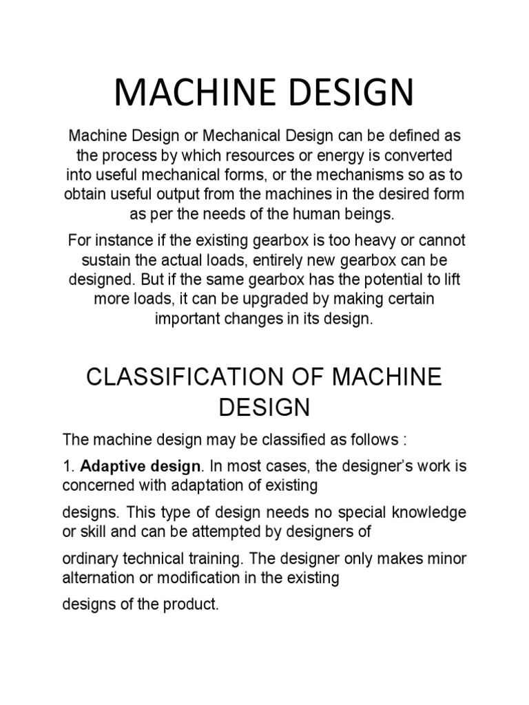 Machine Design | PDF | Design | Strength Of Materials