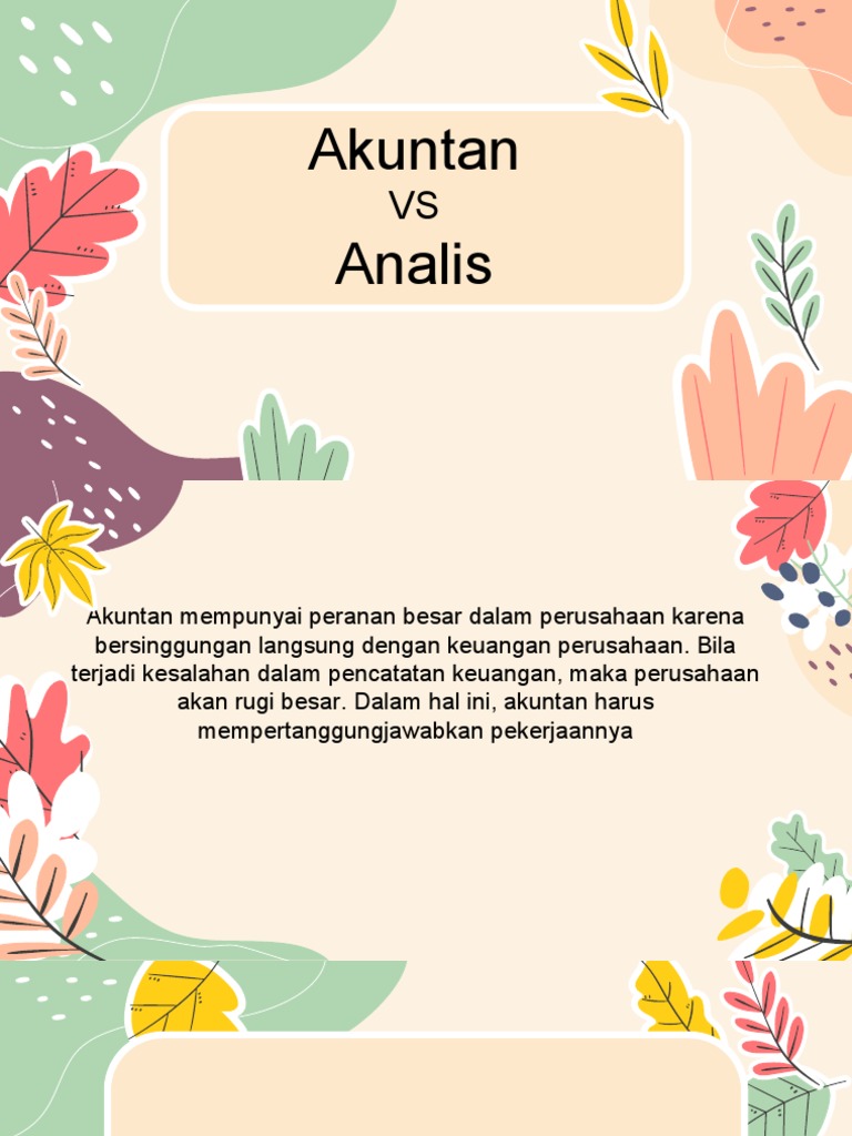 Akuntan Vs Analis | PDF