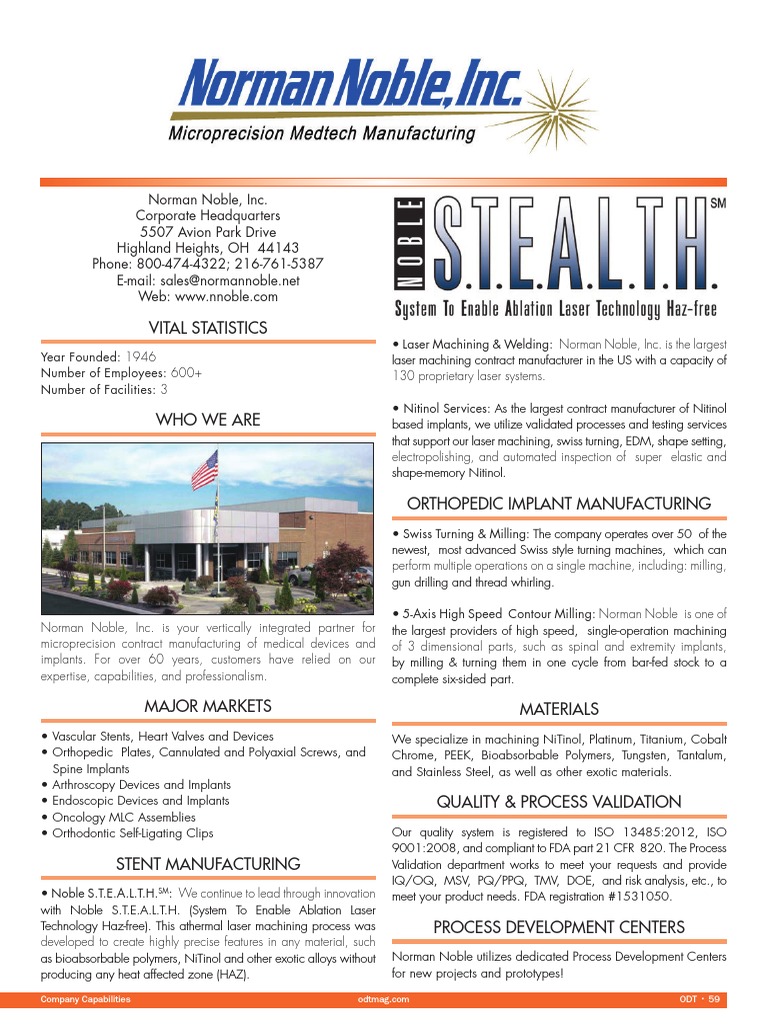 Norman Noble | PDF | Implant (Medicine) | Building Materials