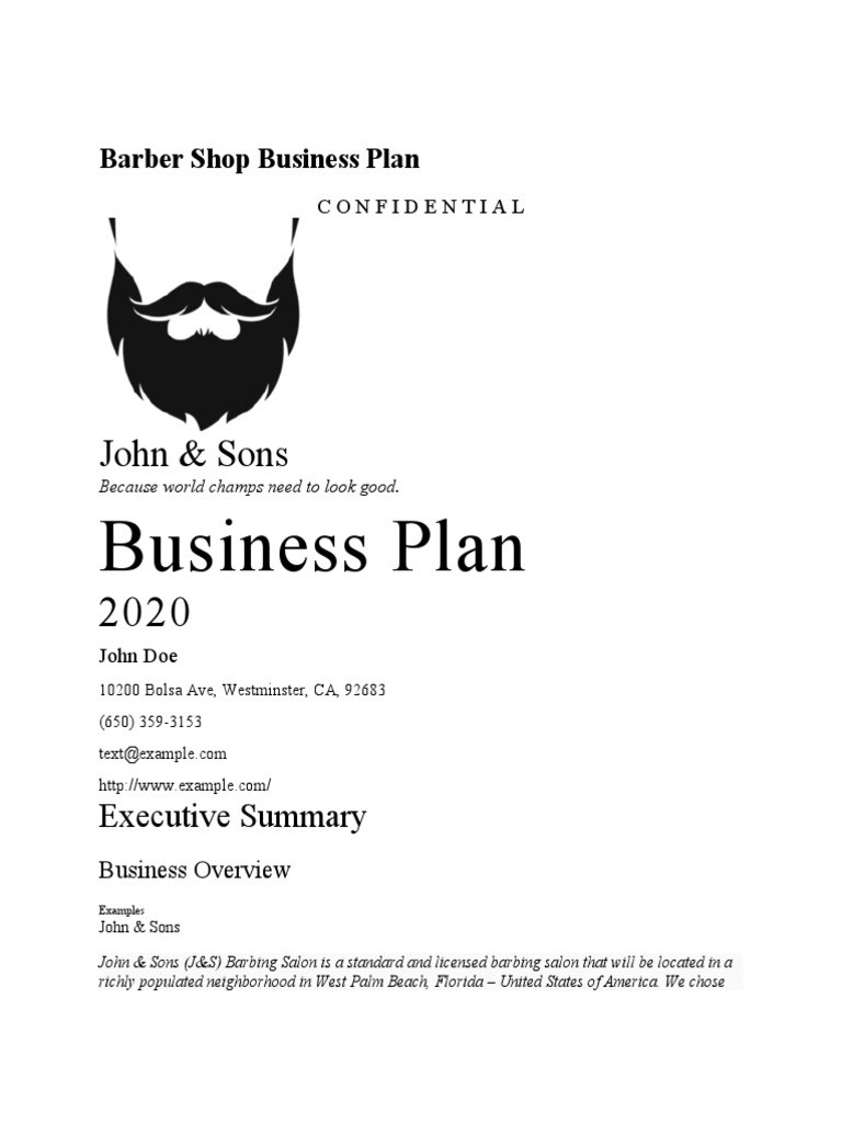 Barber Shop Business Plan | Download Free PDF | Equity (Finance) | Business