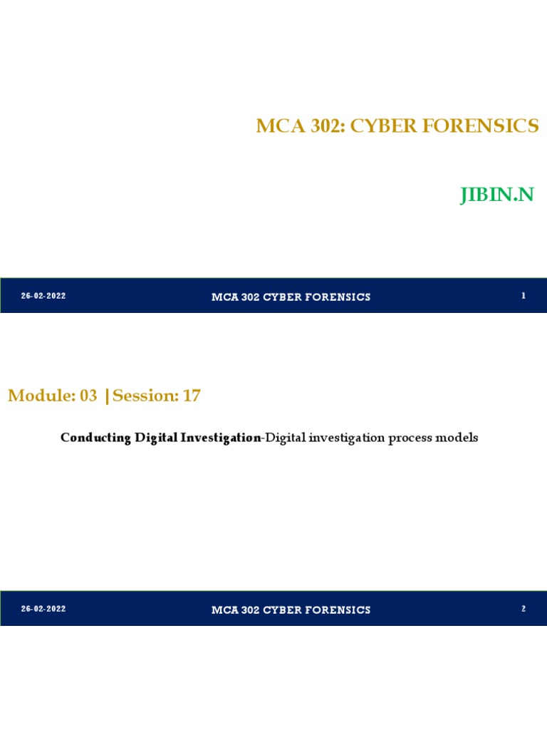 Module 3 - Session 17 | PDF | Computer Forensics | Computer Security