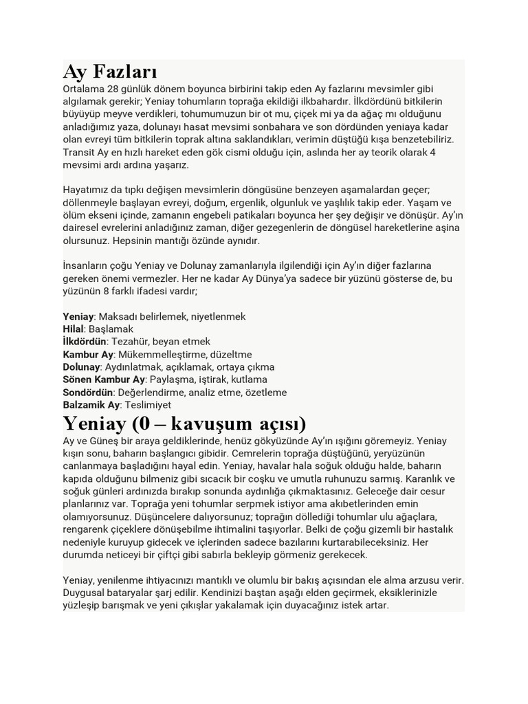 Ay Fazları | PDF