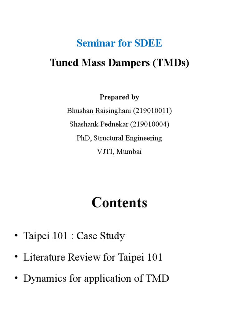 Case Study - Taipei 101 & TMDs | PDF | Resonance | Damping