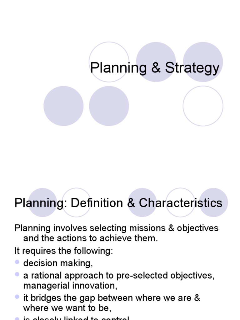 Planning | PDF