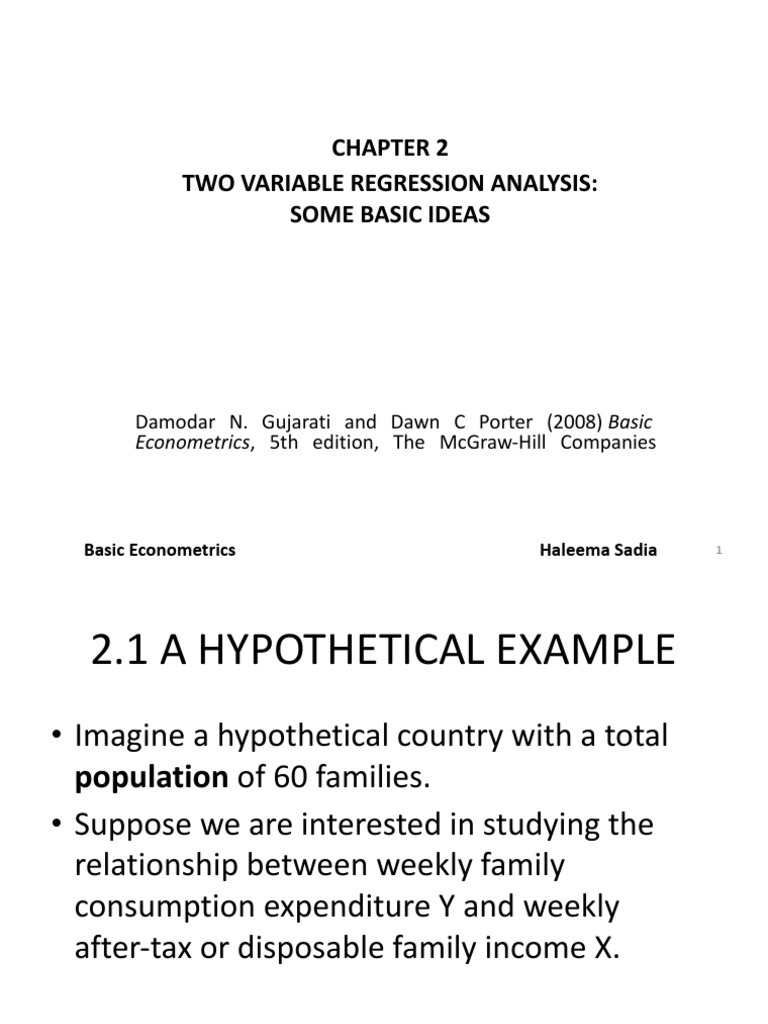 Chap 2 Two Variable Regression Analysis | Download Free PDF | Regression Analysis | Econometrics