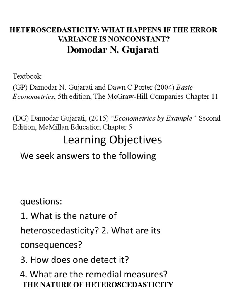 Understanding Heteroscedasticity in Econometrics | PDF | Ordinary Least ...