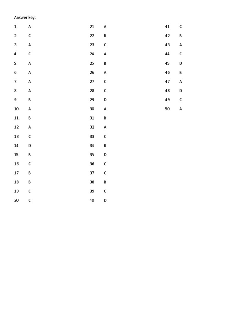 Answer Key10 | PDF
