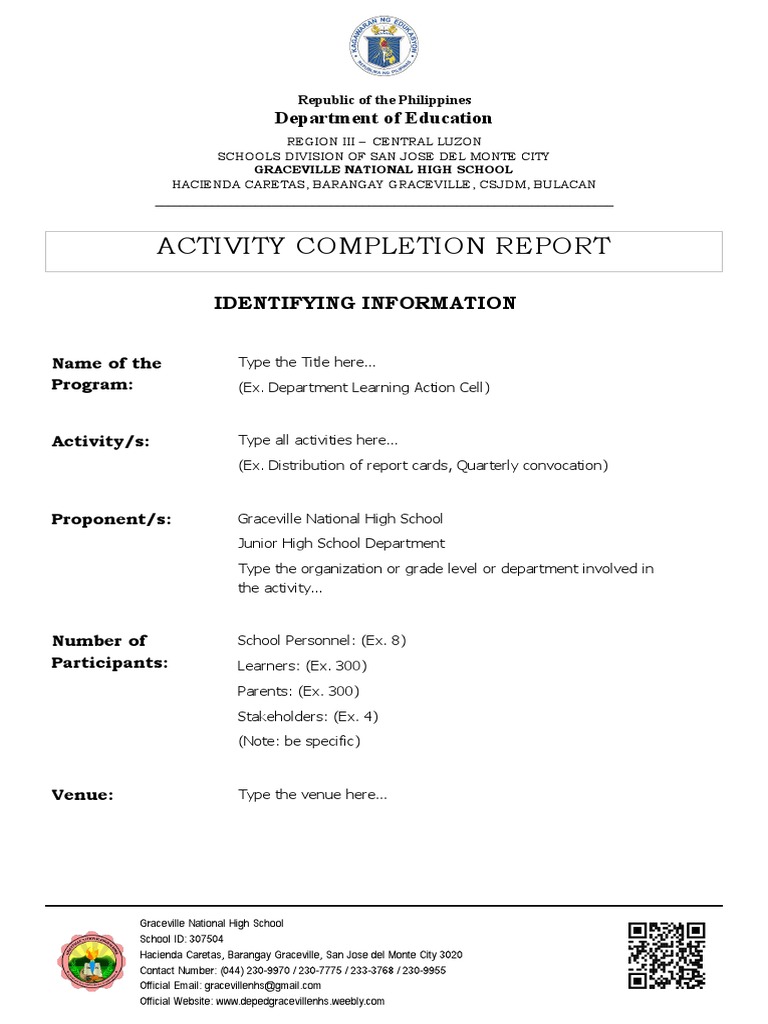 Activity Completion Report | PDF | Communication