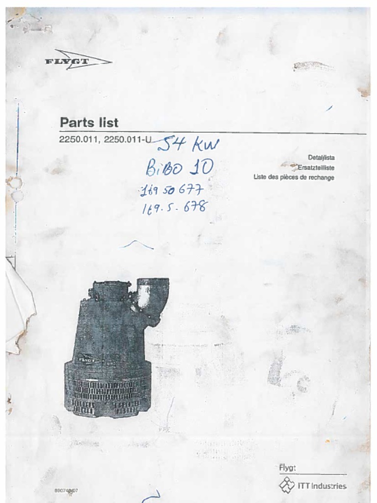 Flygt 2250.011 | PDF