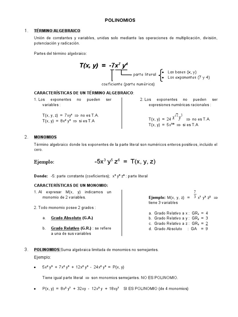 Polinomios 2° | PDF | Aritmética | Análisis numérico