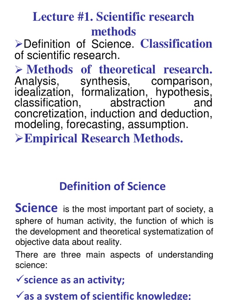 Merged Lectures (1 - 3 Lectures) | PDF | Scientific Method | Theory