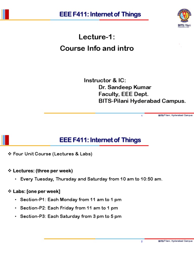 IoT Lecture 1 Slides | PDF | Internet Of Things | Electrical Engineering