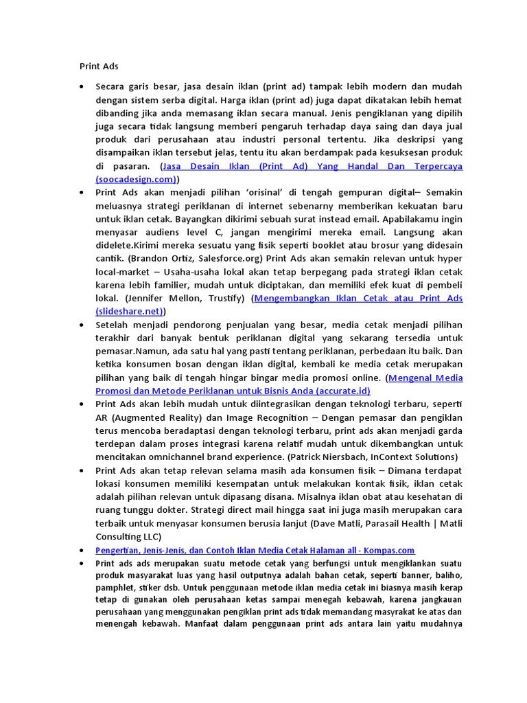 Print Ads | PDF | Bisnis