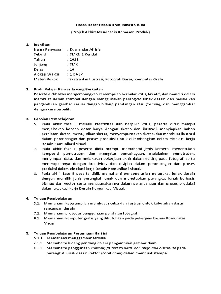 Modul Ajar DKV | PDF