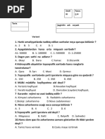 8 Sinif Riyaziyyat BSQ 2 | PDF