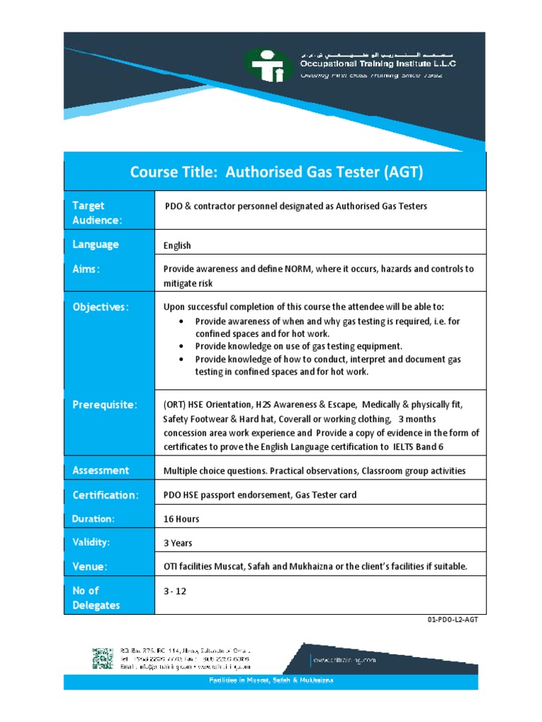 01PDO L2 Authorised Gas Tester AGT | PDF | Science & Mathematics ...