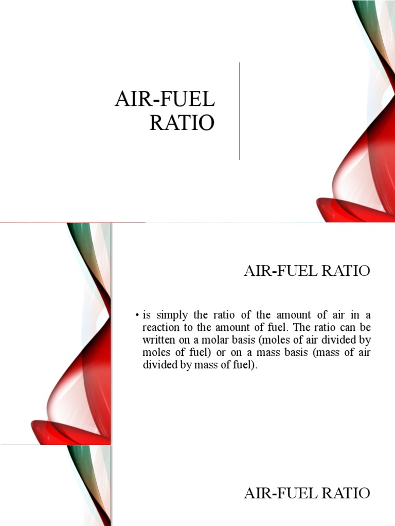 Air Fuel Ratio | PDF | Mole (Unit) | Combustion