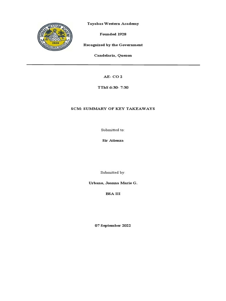 Key Takeaways | PDF | Strategic Management | Risk