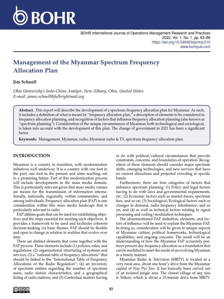 Myanmar Spectrum Frequency Management | PDF | Radio | Facebook