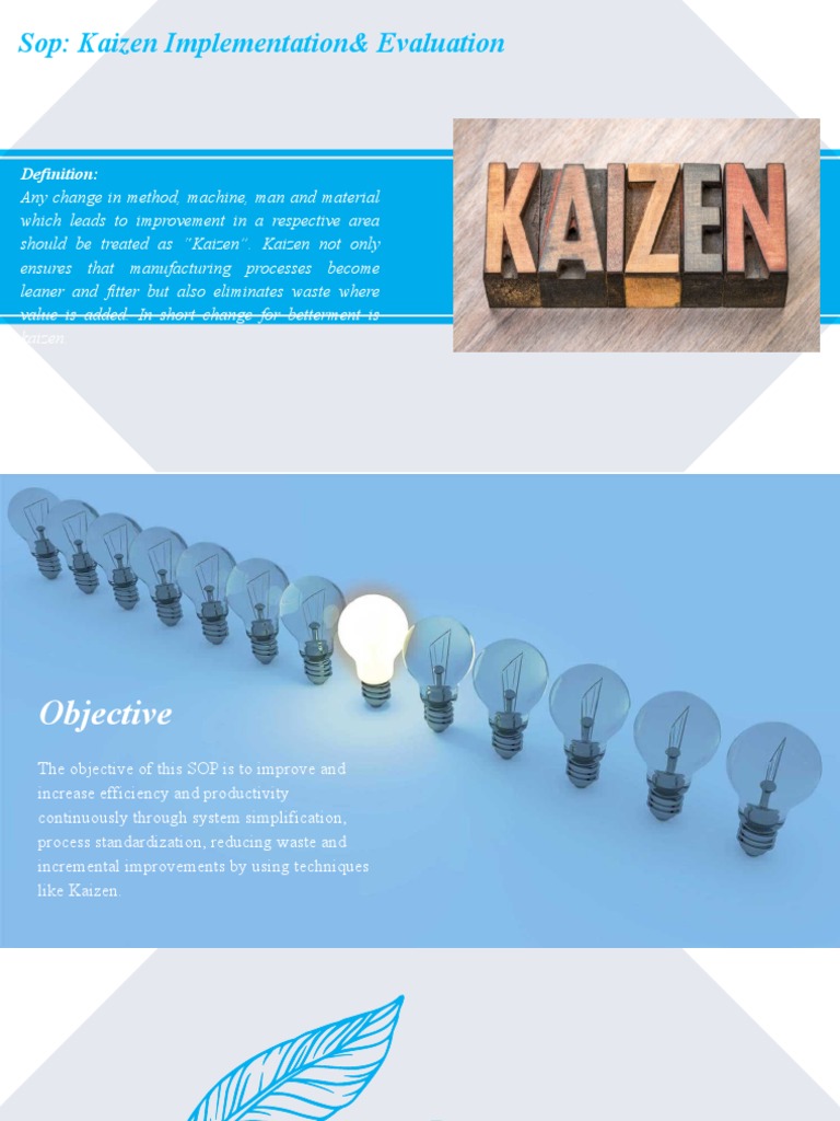 Sop: Kaizen Implementation& Evaluation: Definition | PDF | Business ...