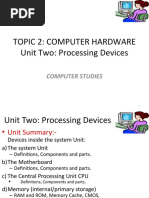Internal Components of A Computer | PDF | Random Access Memory | Central Processing Unit