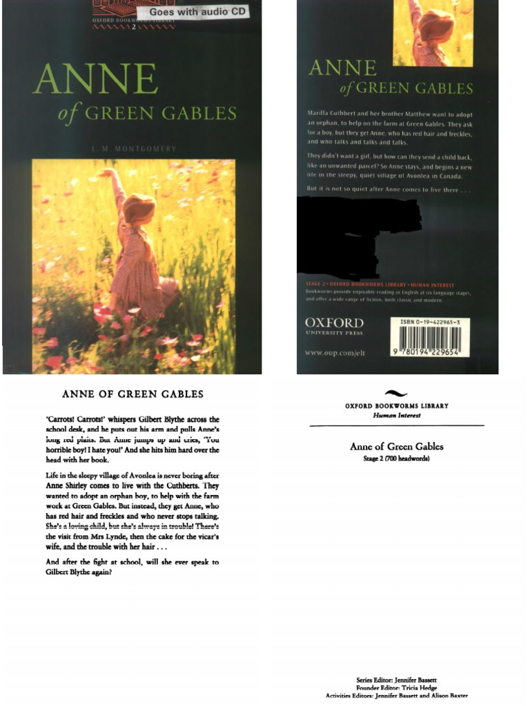 Reader. Anne of Green Gables. Oxford Bookworms. Level 2 | PDF