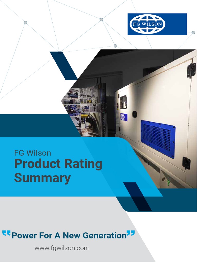 FG Wilson Product - Rating - Summary | PDF | Energy Production ...