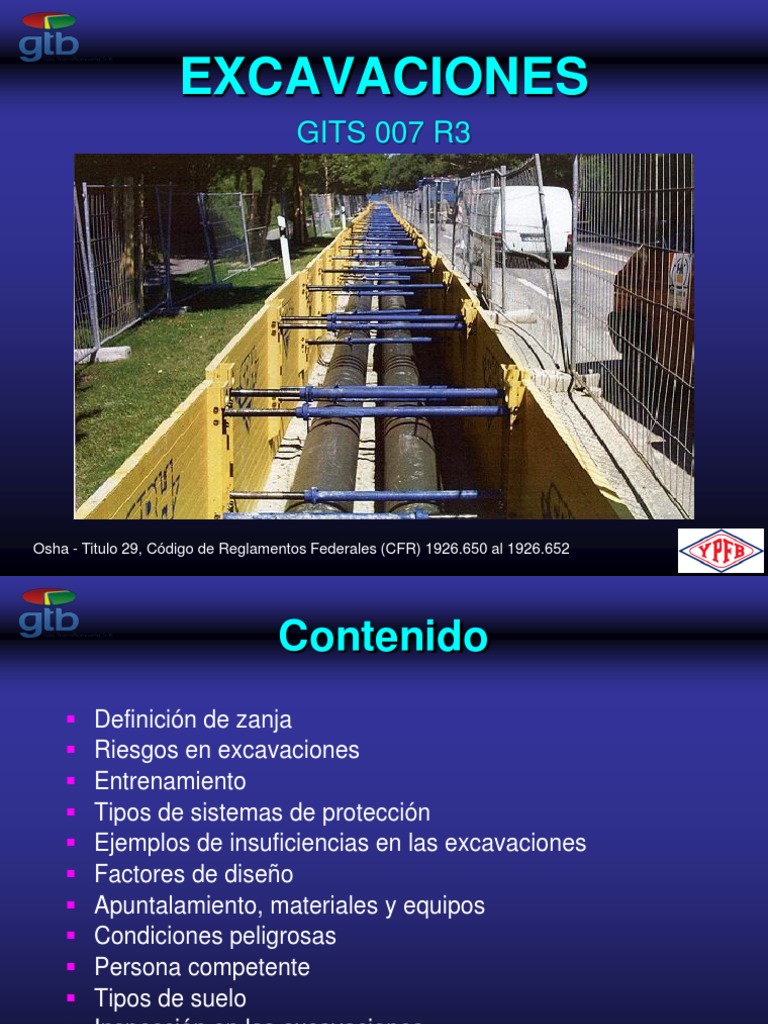 Protección y Seguridad en Excavaciones | PDF | Suelo | Agua