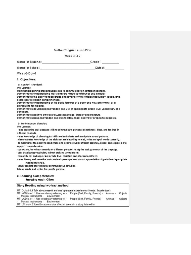 MTB - LP - Q2 W3-Letter Sound Ee | PDF | Reading Comprehension | Lesson Plan