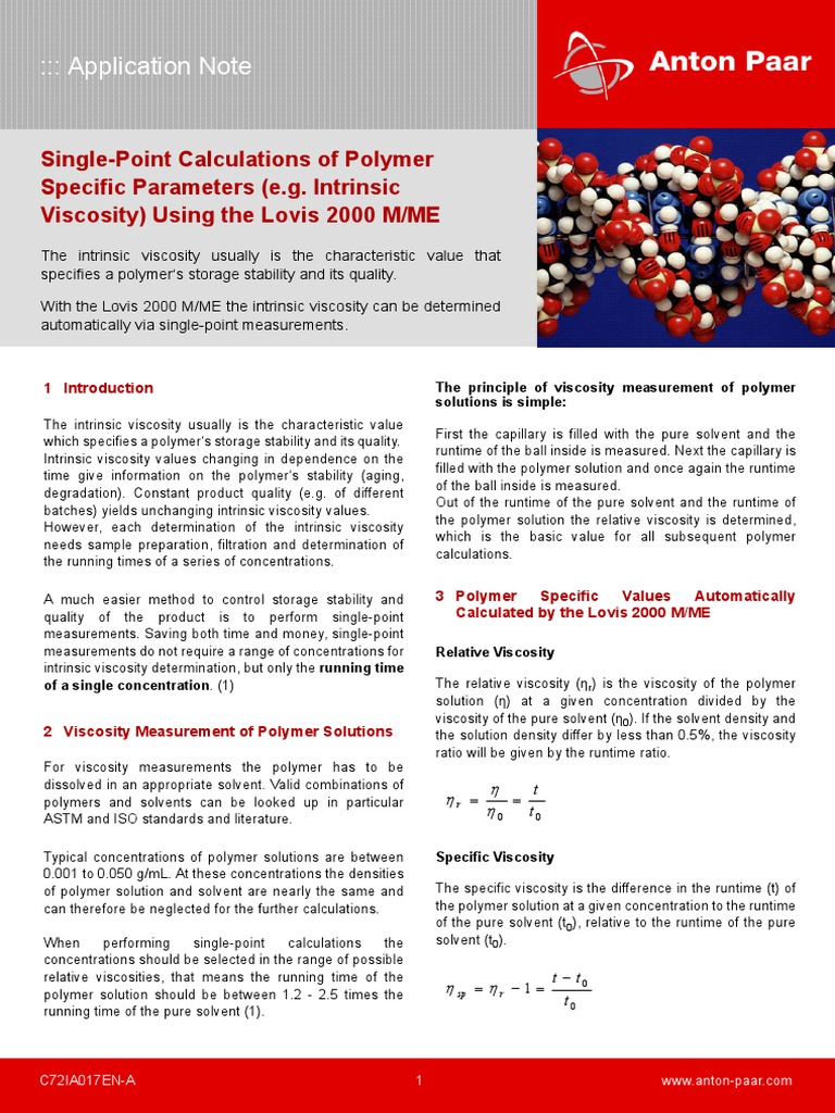C72IA017EN-A Single-Point Polymer Calculations | PDF | Viscosity | Polymers