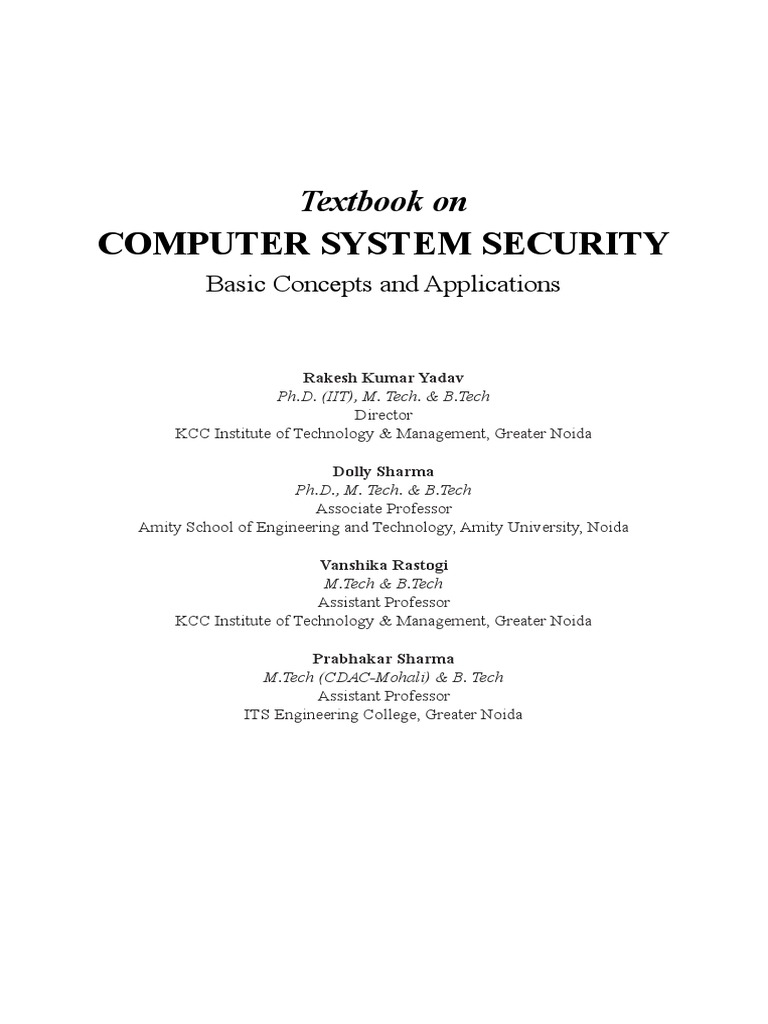 Computer System Security - Book Aktuu | PDF | Information Security ...