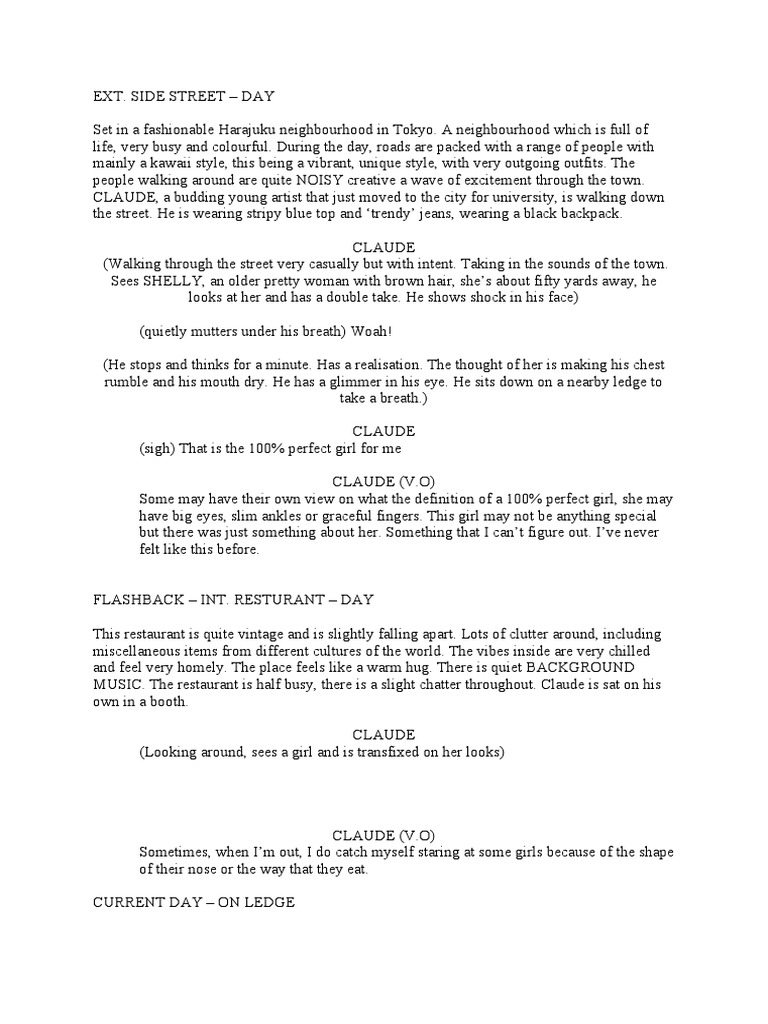 Script Writing - Short Story | PDF