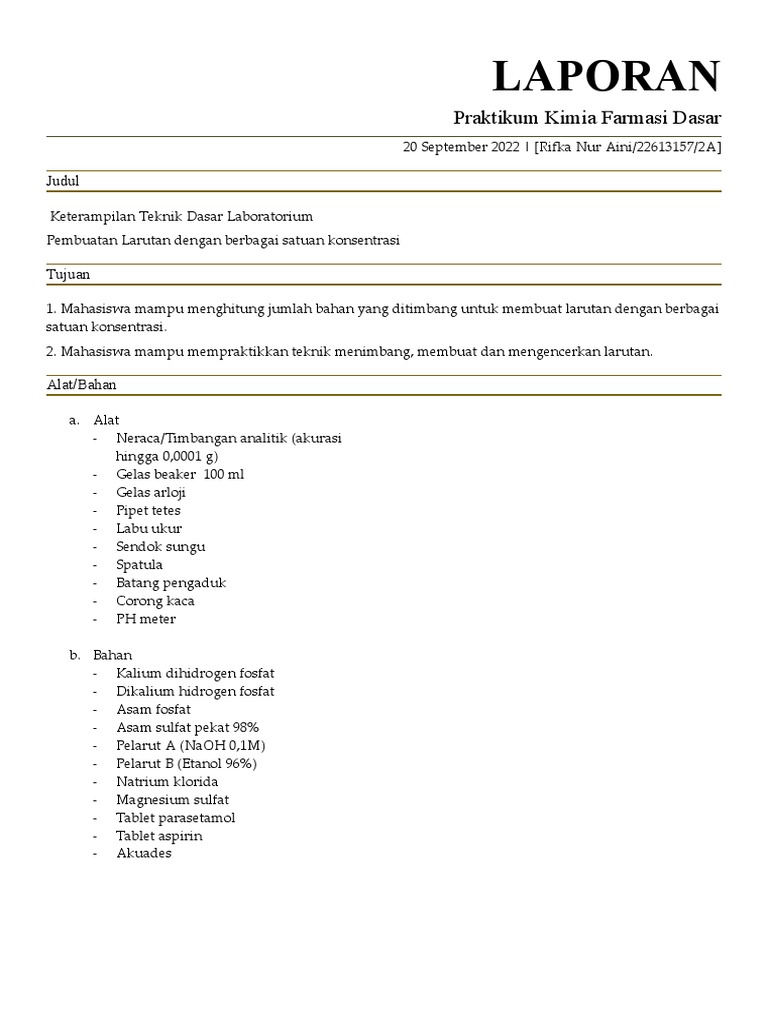 Laporan Awal KFD Rifka Bagian 1 | PDF