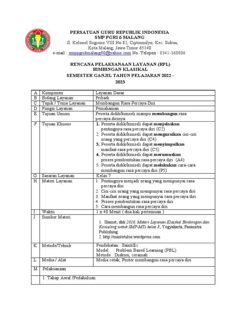 RPL Percaya Diri | PDF