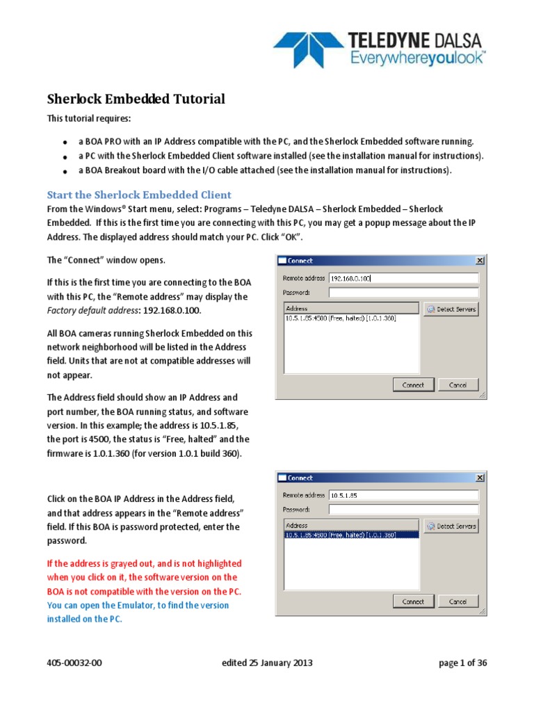 Sherlock Embedded Tutorial - v13 | PDF | Business | Technology ...