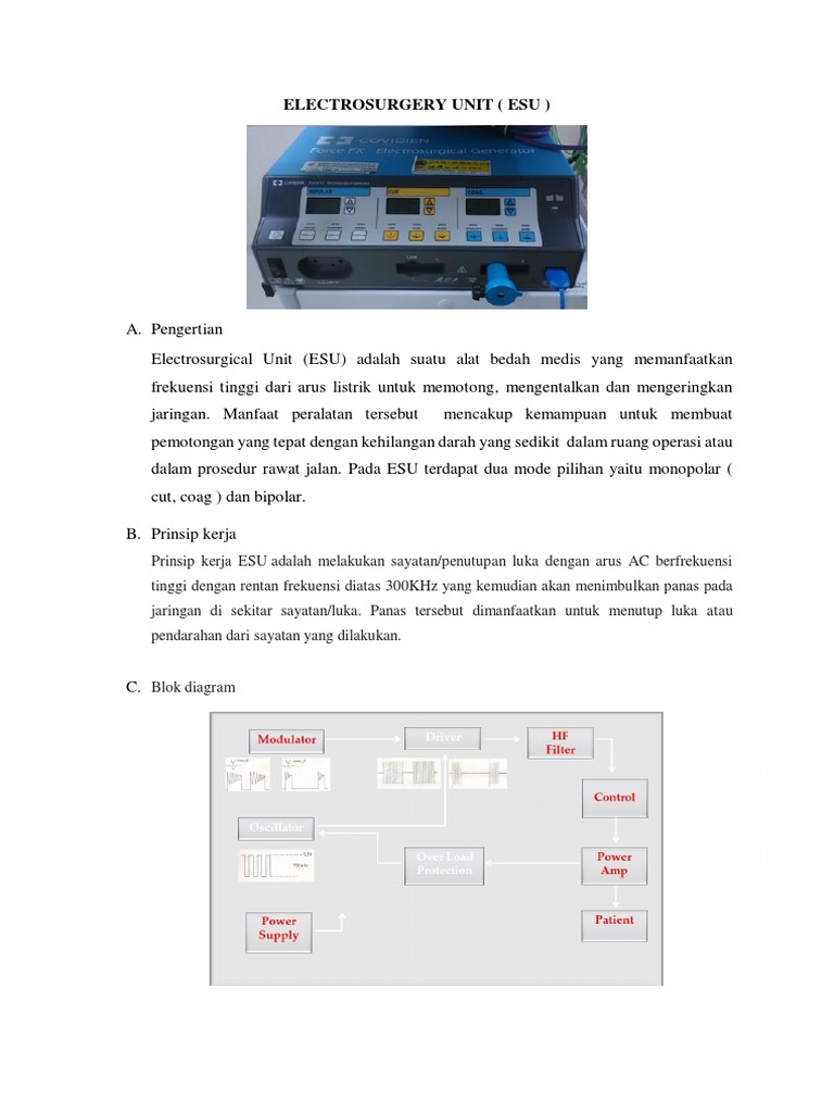 Electrosurgery Unit (Esu) | PDF