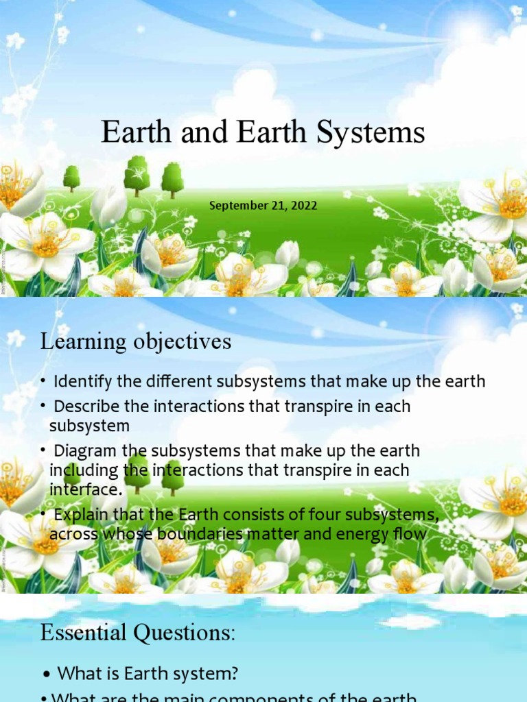 Earth and Earth Systems | PDF | Earth | Atmosphere Of Earth