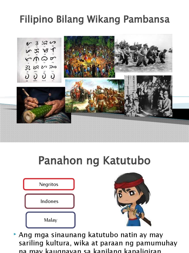 Filipino Bilang Wikang Pambansa | PDF