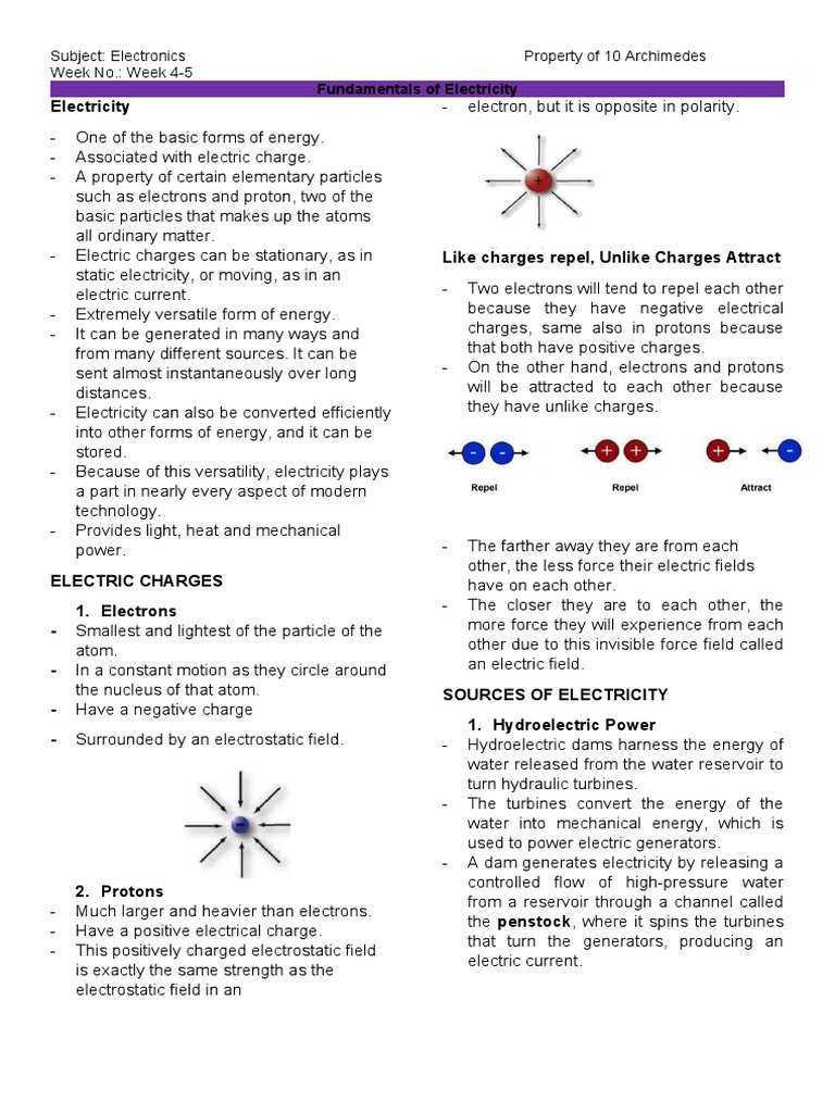 Fundamentals of Electricity Overview | PDF | Rechargeable Battery ...