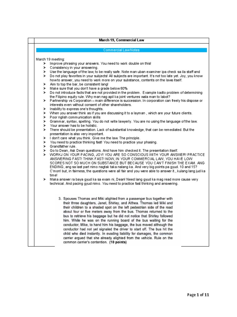 Commercial Law Notes March 19 | PDF | Mortgage Law | Insurance