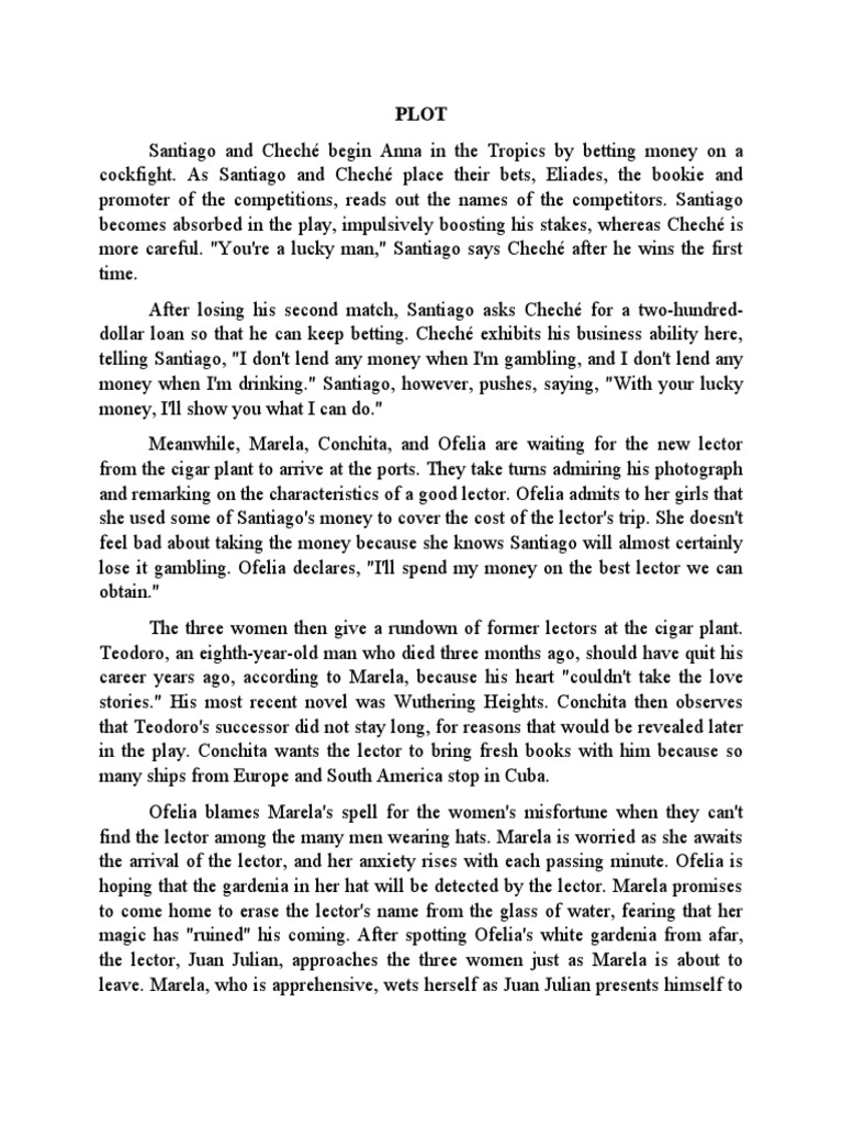 Elements of Drama (Anna in The Tropics) | PDF