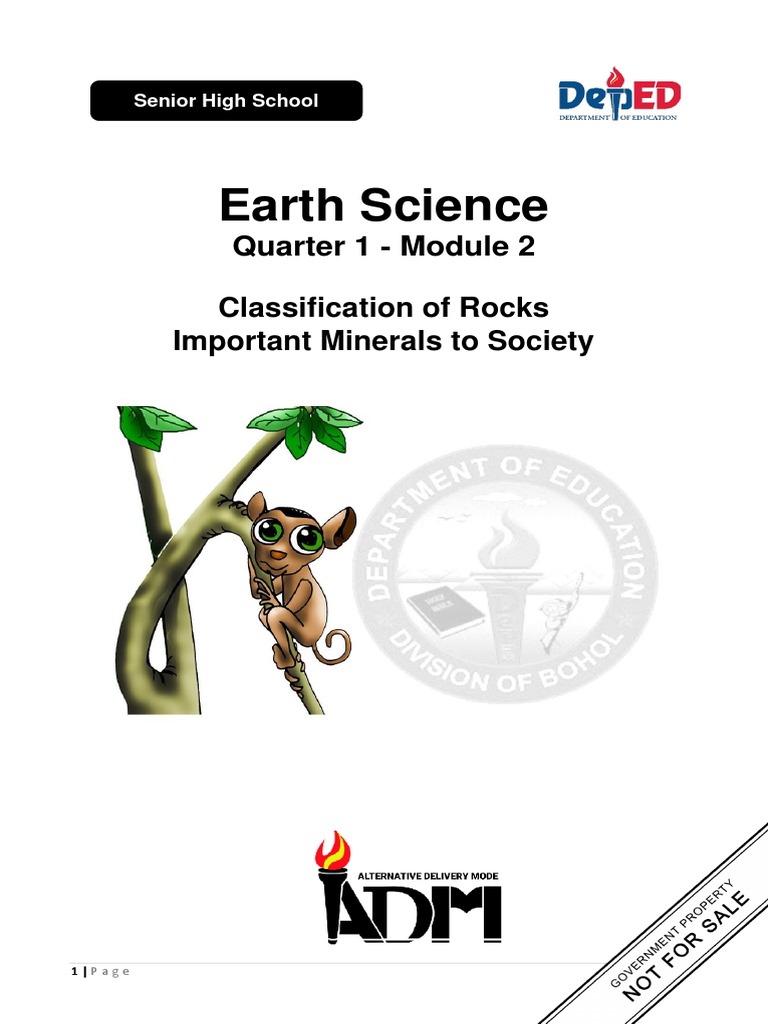 ES_Q1_MOD2 | PDF | Rock (Geology) | Igneous Rock