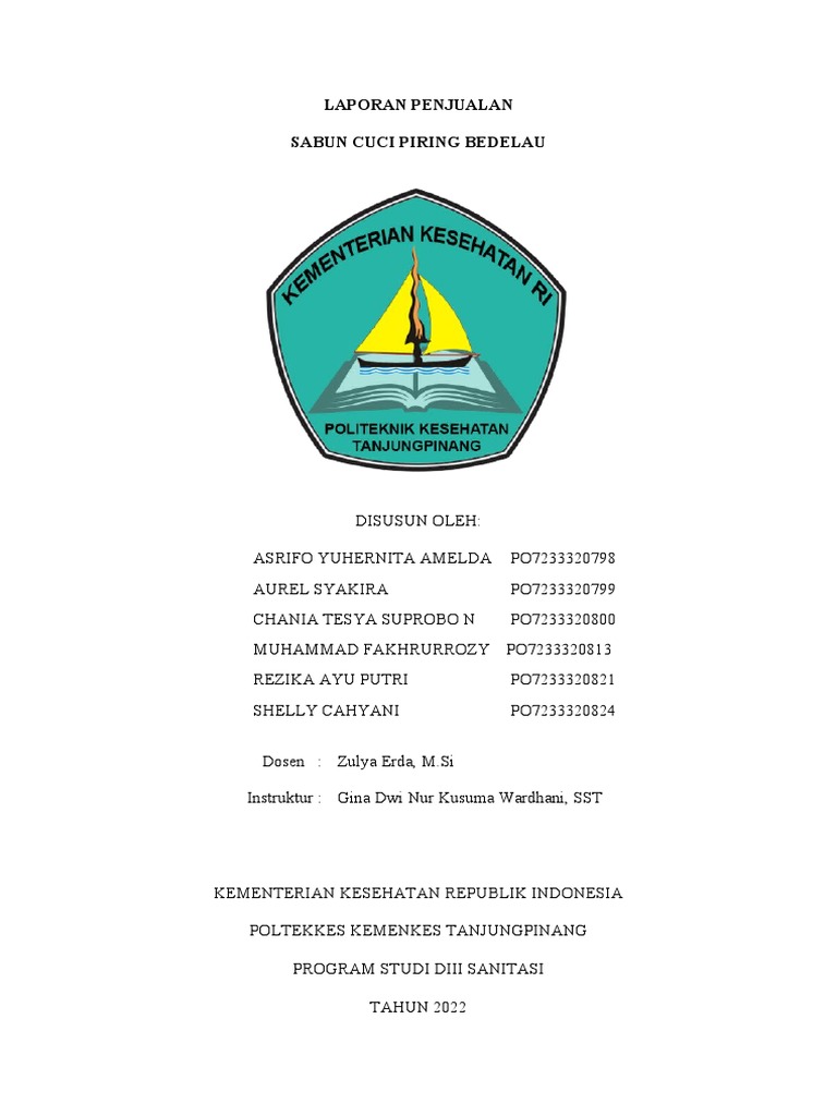 Proposal Sabun Cuci Piring Bedelau | PDF