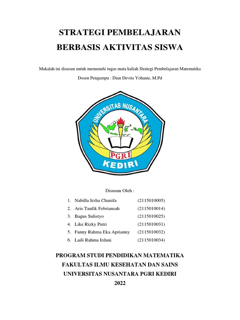Strategi Pembelajaran Berbasis Aktivitas Siswa | PDF