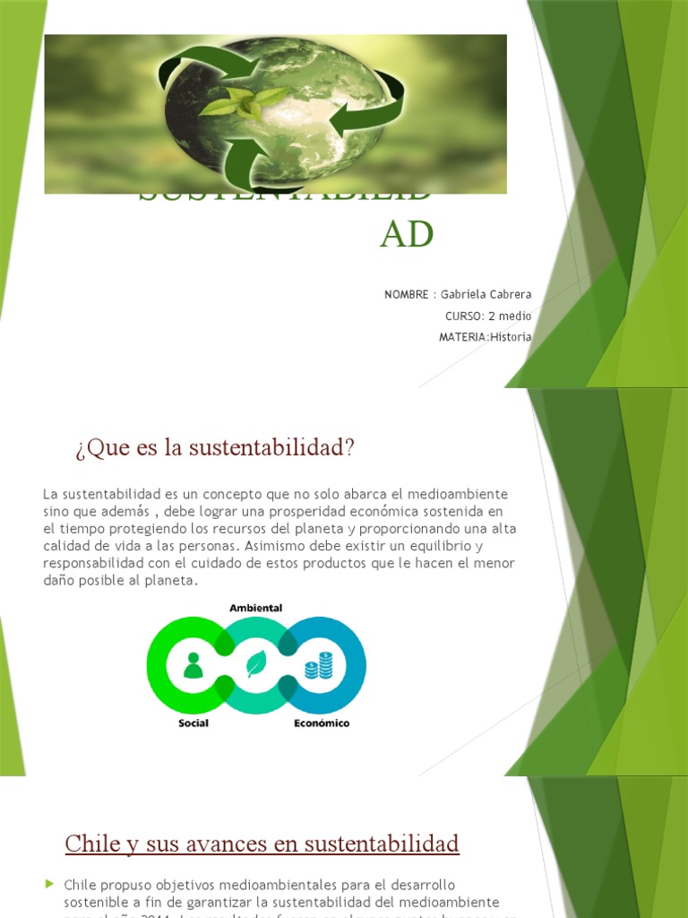 SUSTENTABILIDAD Trabajo de Historia 1 | PDF | Sustentabilidad | Desarrollo sostenible