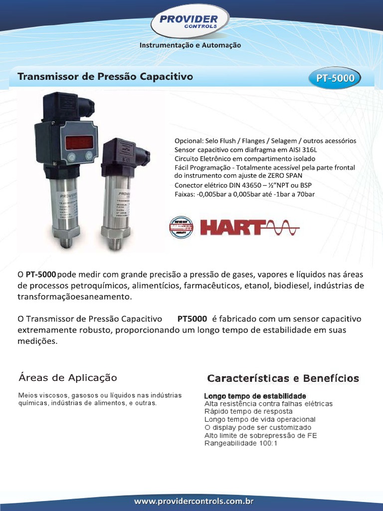 Transmissor de Pressao Capacitivo Modelo TP 5000 | PDF | Eletricidade ...
