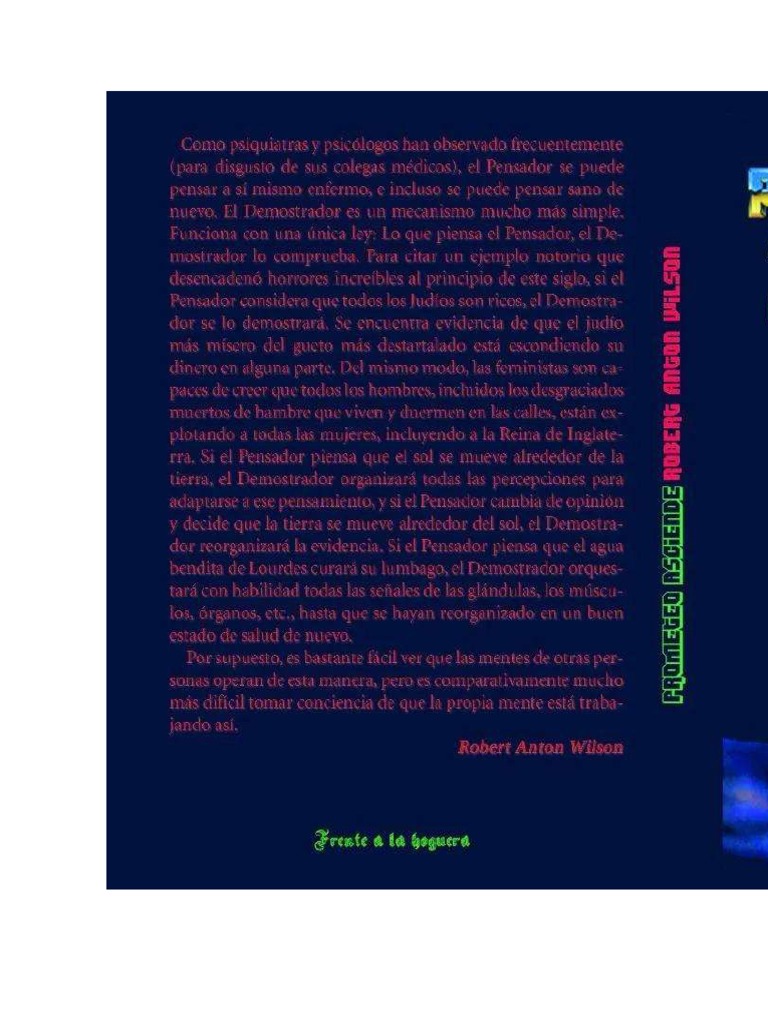 Prometeo Ascendiendo (Parte Trasera y Lateral Del Libro) | PDF