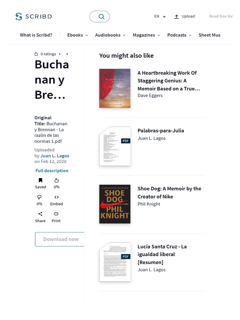 Buchanan y Brennan - La Razón de Las Normas 1 PDF - PDF | Download Free PDF | Scribd | Http Cookie