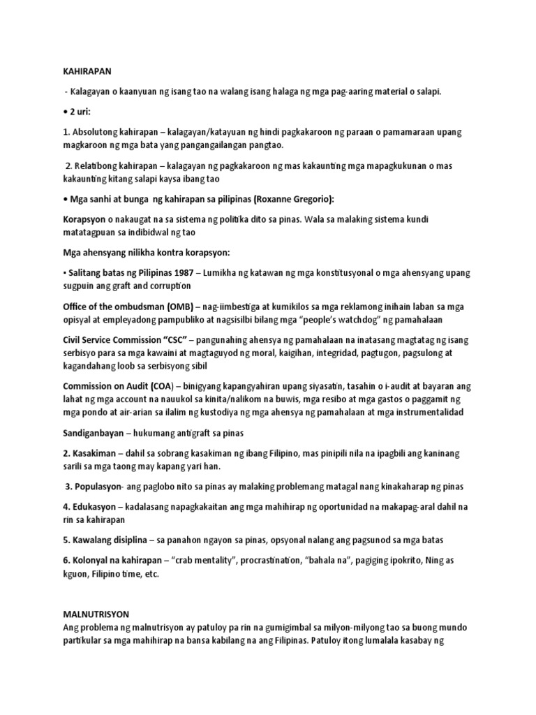 Kahirapan at Korapsiyon | PDF