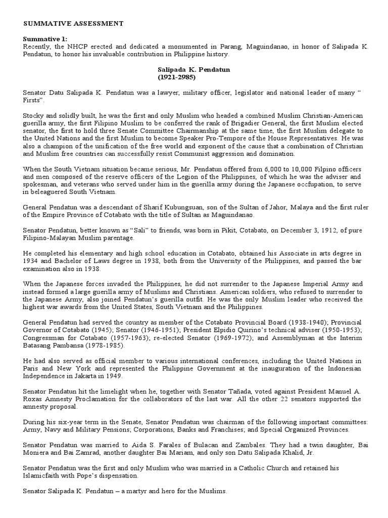 Cpar L.P. 4 Summative Assessment 4 | PDF | Philippines